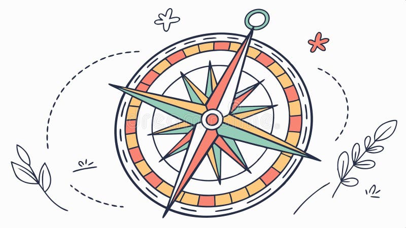 Compass Illustration, Navigation and Direction Symbol Vector Design ...