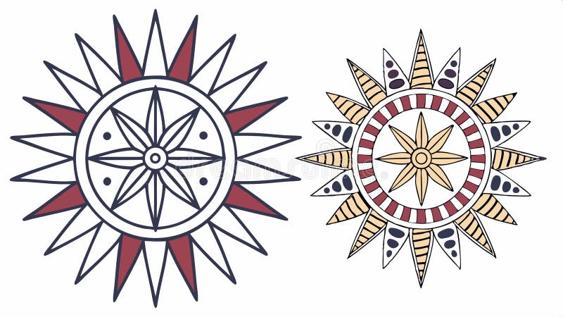 Compass Star Illustration, Nautical Navigation Symbol Vector Design ...