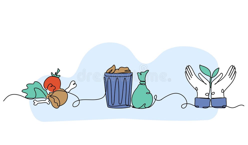 Vector Illustration of Composting Process. Modern Flat in Continuous ...