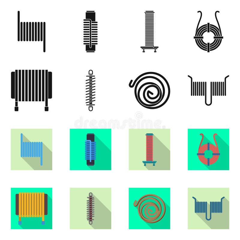Vector Illustration of Compression and Torsion Sign. Set of Compression ...