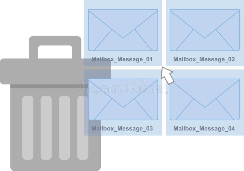Delete Mail Message Concept Stock Vector - Illustration of file, icon ...