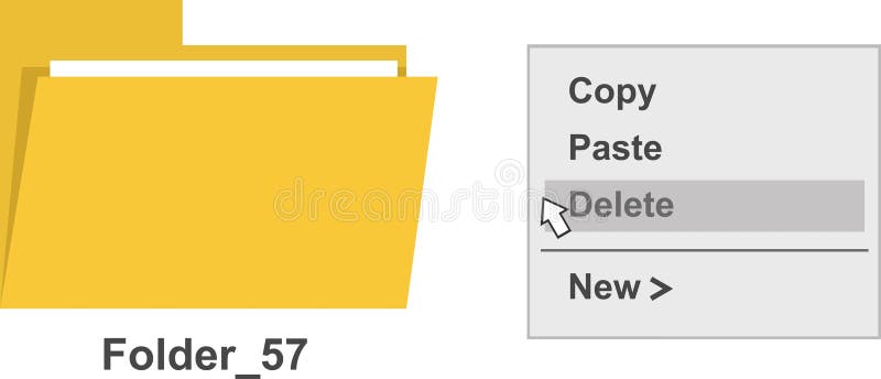 Delete Pc Folder File Software Concept Stock Vector - Illustration of ...