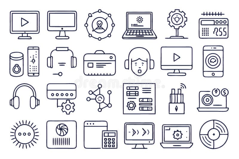 Computer Hardware Icons Stock Illustrations – 23,837 Computer Hardware ...