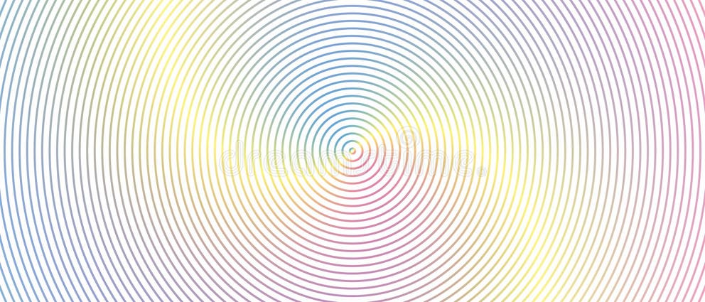 Vector Illustration of Concentric Circles Pattern Background with ...