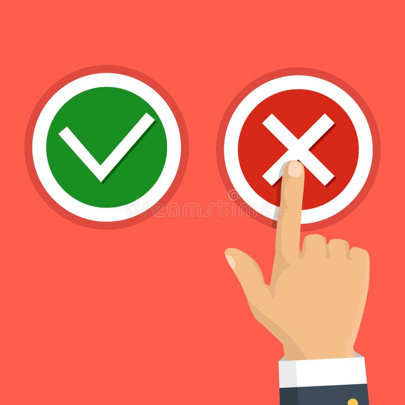 Choice Right And Wrong. Illustration. Stock Vector - Illustration of ...