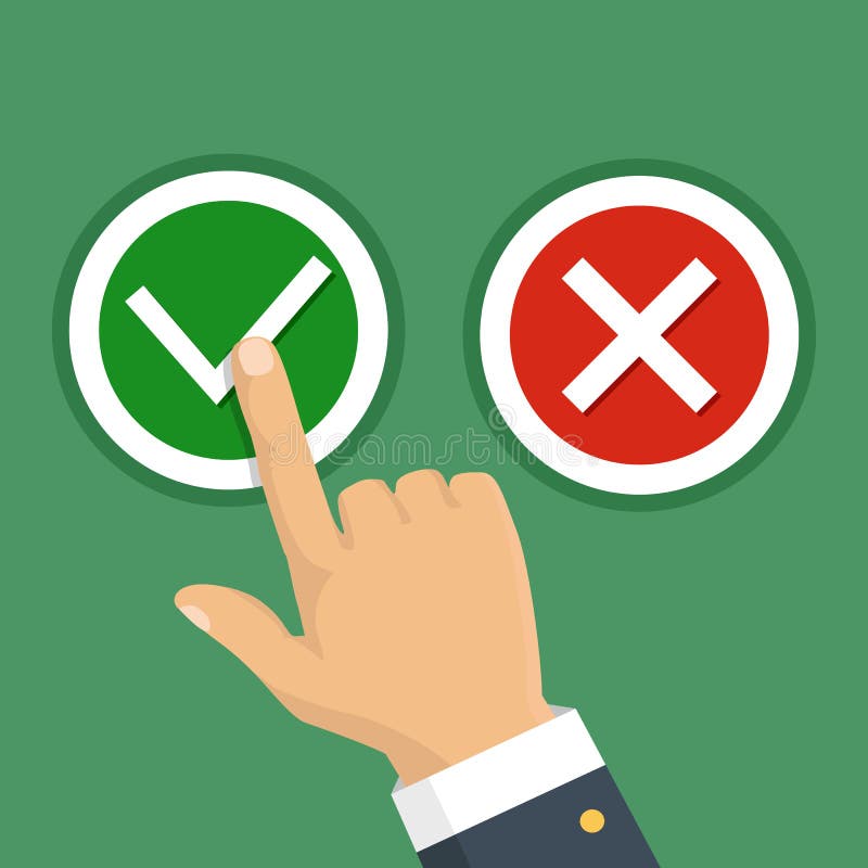 Vector Illustration. the Concept of Choice, the Right Choice Stock ...