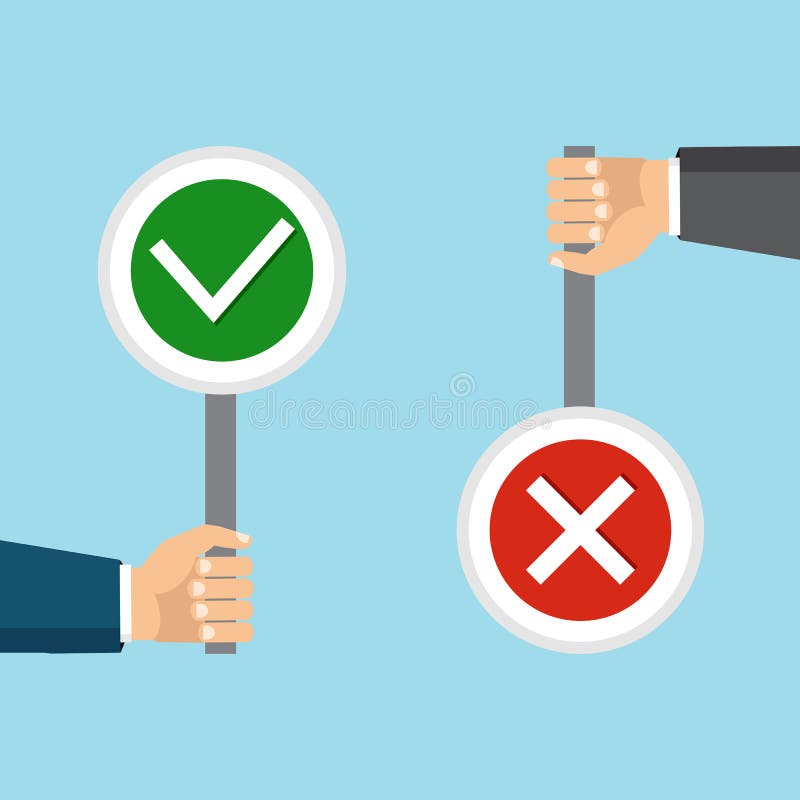 Vector Illustration. the Concept of Choice, the Right Choice Stock ...