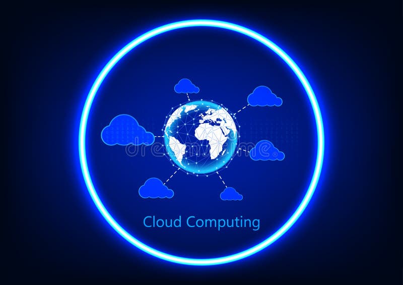 Cloud Computing Technology Concept, Graphics Design Illustration Stock ...