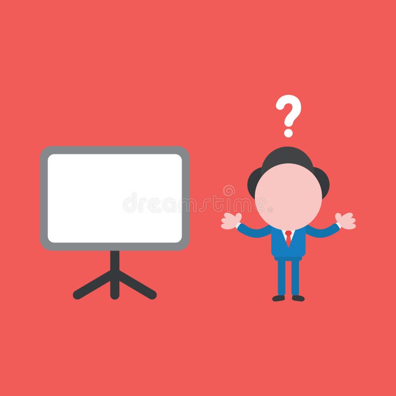 Vector Illustration Concept of Confused Businessman Character with ...