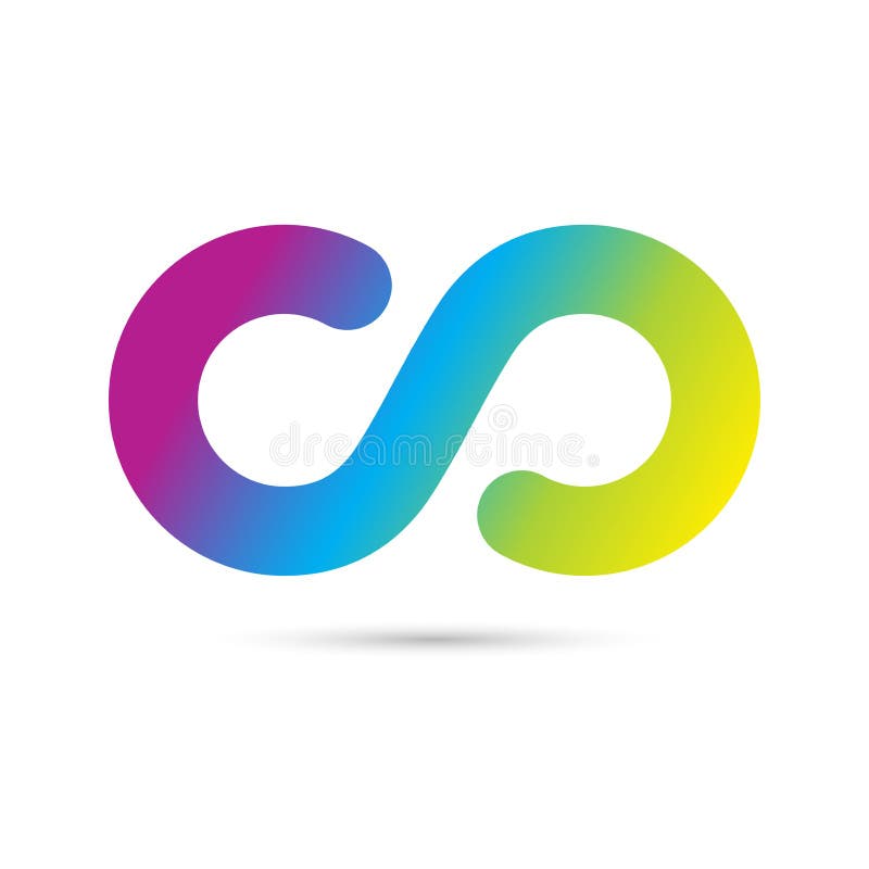 Vector Illustration Concept of Eternity Logo. Colorful on White ...