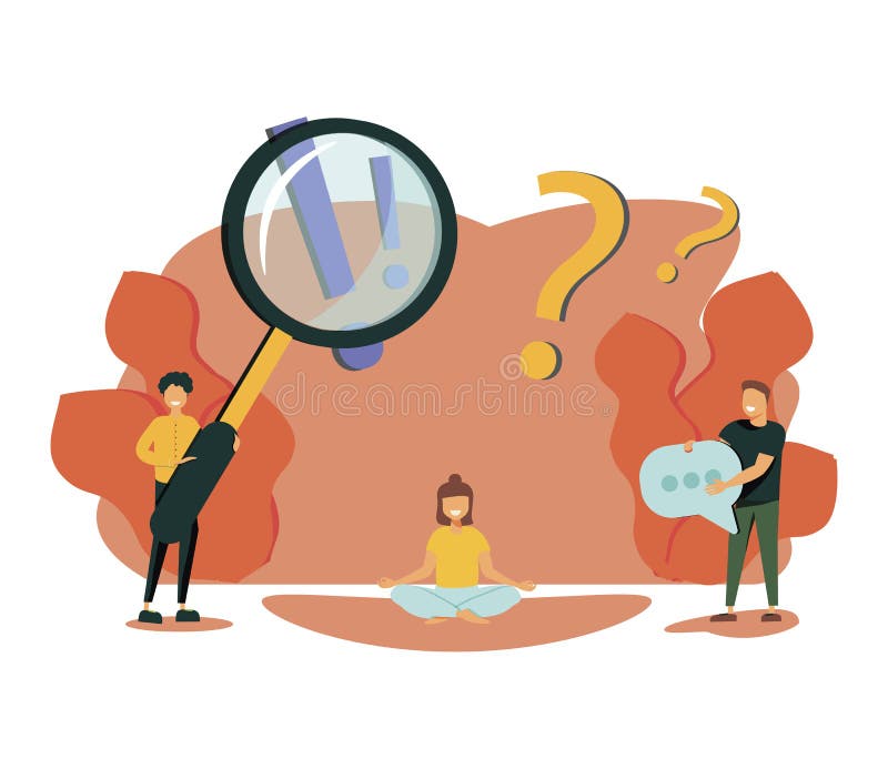 Vector Illustration, Concept Illustration of Frequently Asked Questions ...