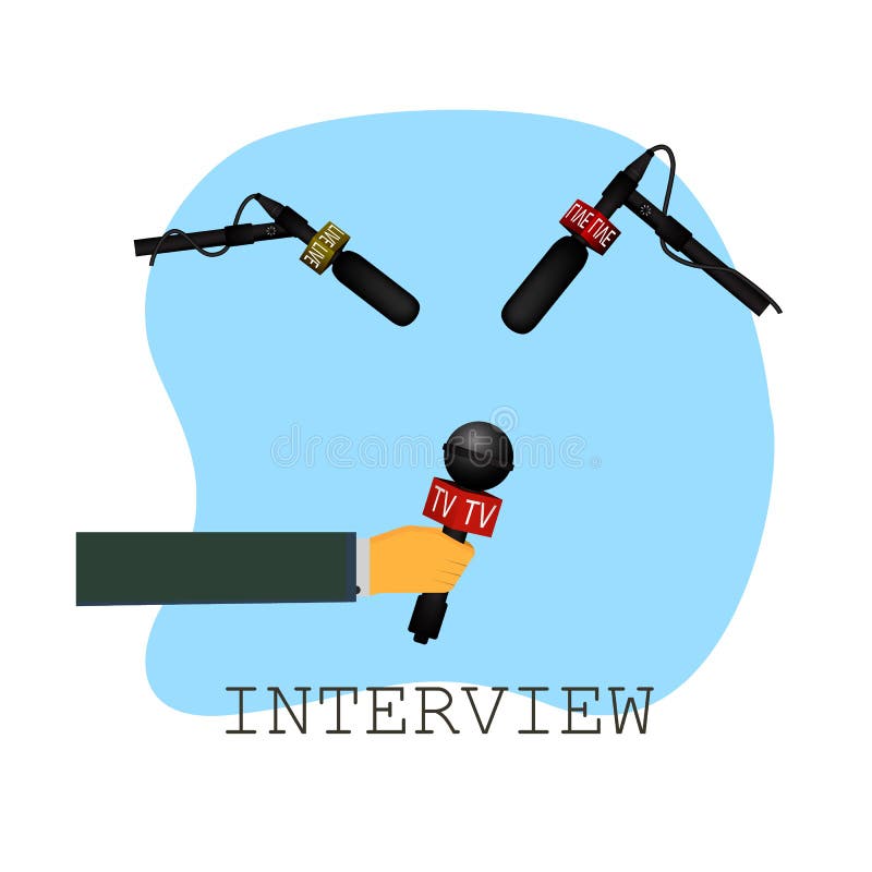 Vector Illustration Concept of Interview, Shooting. Stock Vector ...