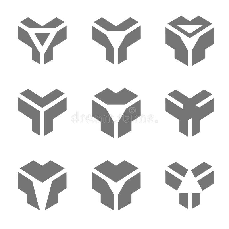 Vector Illustration Concept of Pentagon Logo. Icon on White Background ...