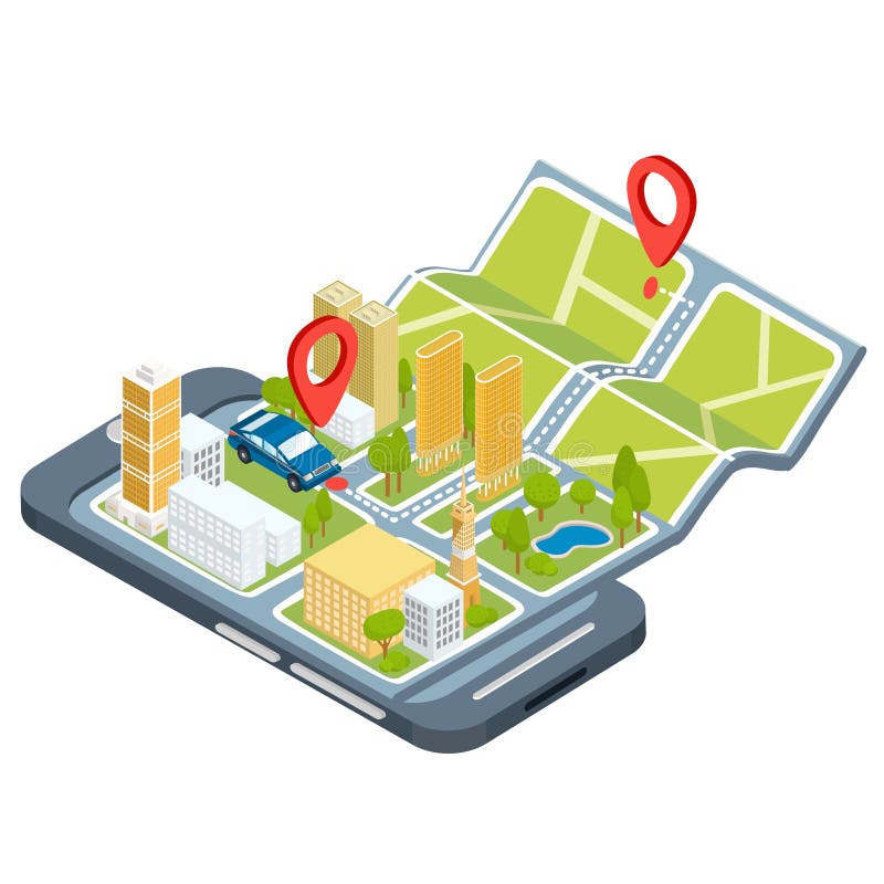 Vector Illustration of the Concept of Using the Mobile Application of ...