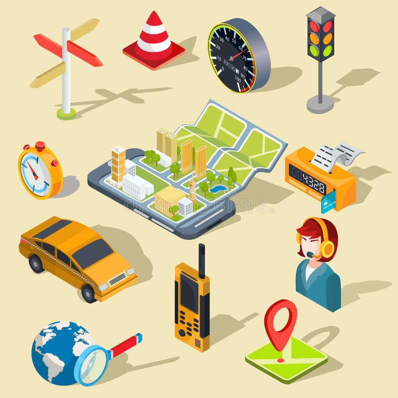 Vector Illustration of the Concept of Using the Mobile Application of ...