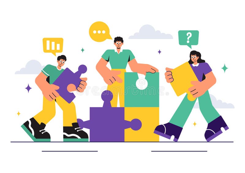 Vector Illustration of Conflict Resolution and Management Featuring Two ...