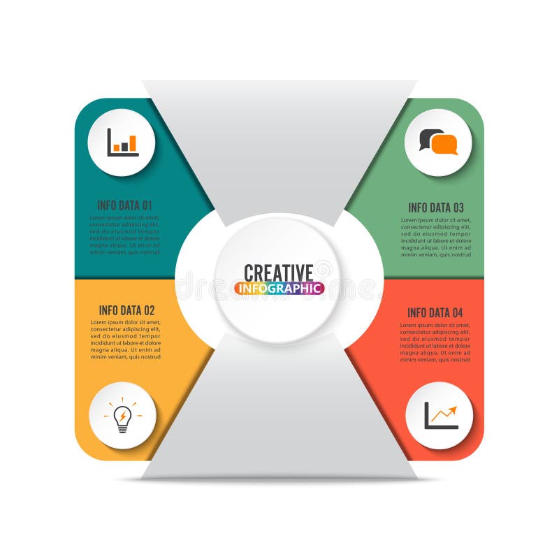 Vector Illustration of Connect Four 4 Switch Infographic Elements Stock ...