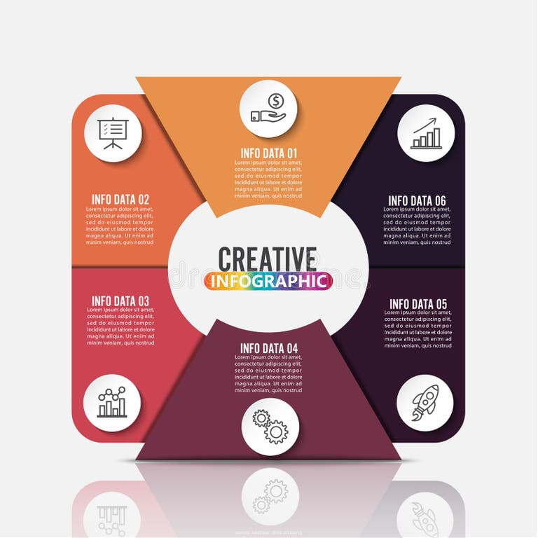 Vector Illustration of Connect Six Switch Infographic Elements Stock ...