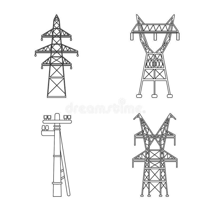 Vector Design of Connection and Equipment Icon. Collection of ...