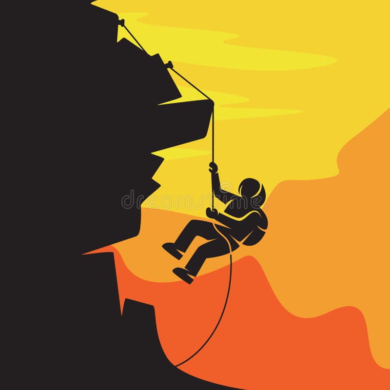 Vector Illustration of Conquering the Top Stock Vector - Illustration ...