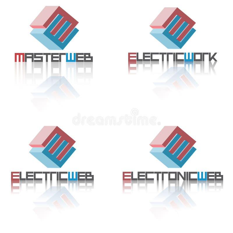 Vector Illustration Consisting of Four Logos Depicting Master Web Stock ...
