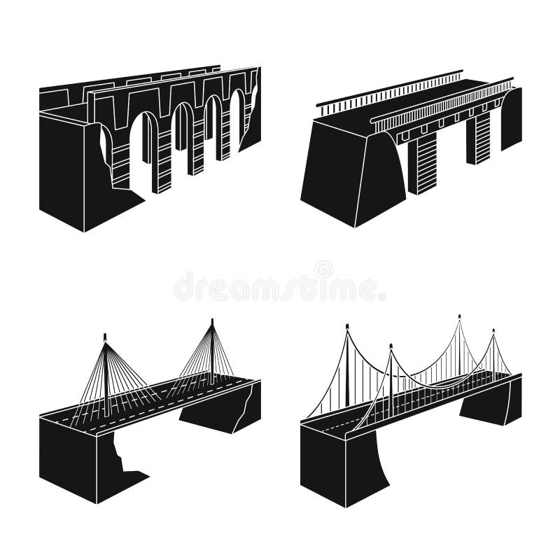 Vector Illustration Of Construct And Side Sign Set Of Construct And Architecture Stock Symbol 2397