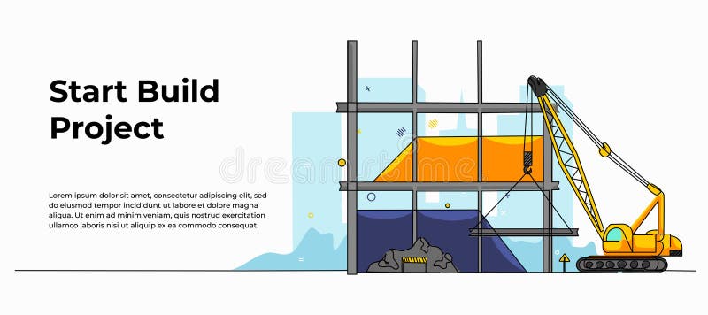 Vector Illustration of Construction Activities Stock Vector ...