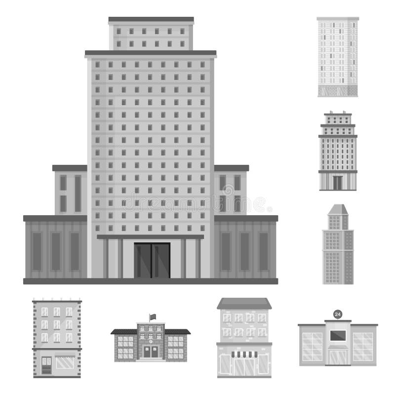 Vector Design of Construction and City Icon. Collection of Construction ...