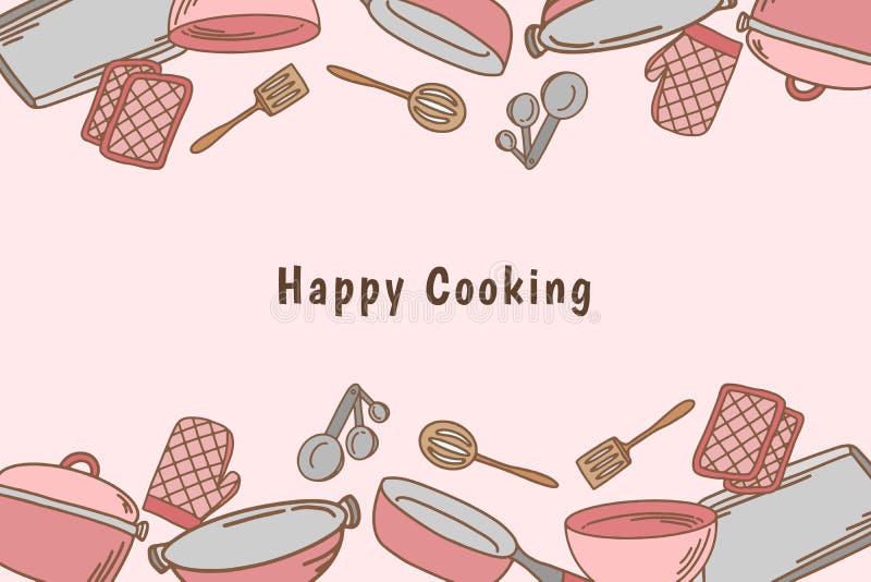 Kitchen Stuff Background Vector Stock Vector - Illustration of design ...