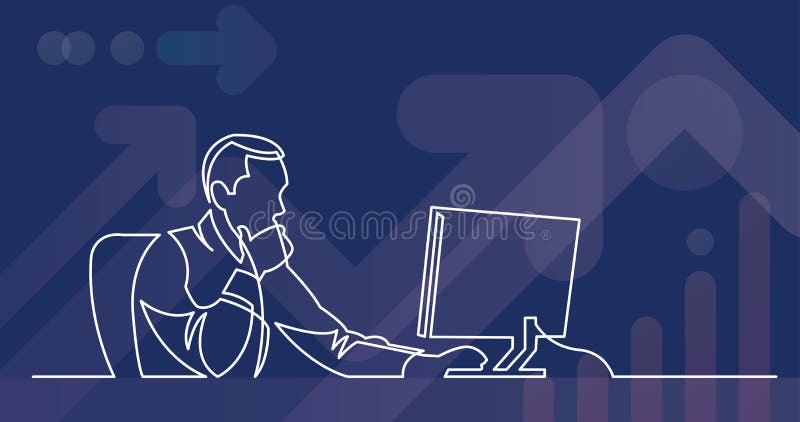 Person Working Continuous Line Stock Illustrations – 928 Person Working ...