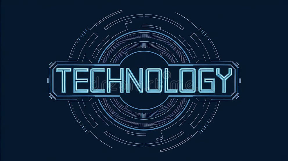 Vector Illustration Cool Abstract Technology Neon Font and Alphabet ...