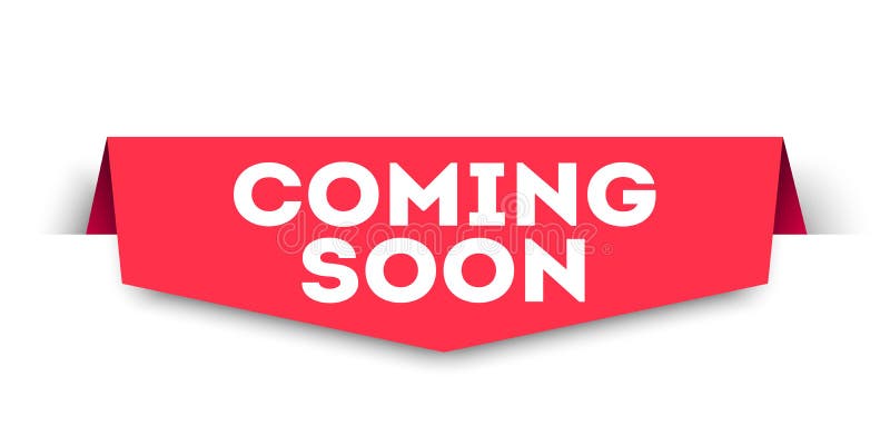 Vector Illustration Red Banner Coming Soon. Web Element. Stock Vector ...