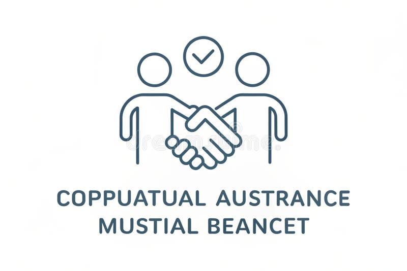 Vector Illustration of Cooperation and Mutual Assistance Handshake Icon ...