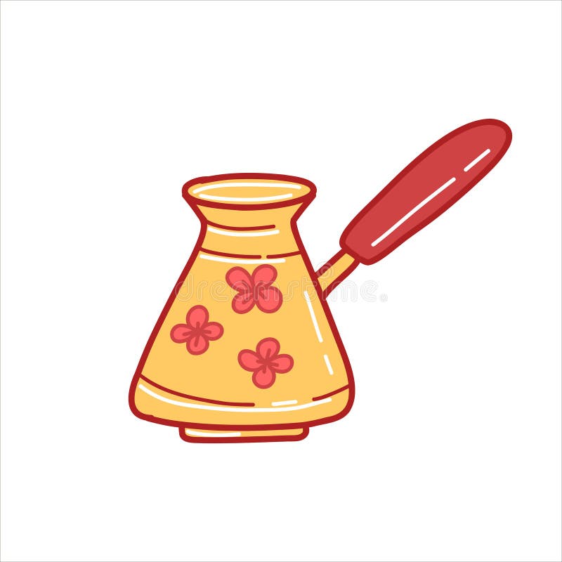 Vector Illustration of a Copper Turk for Making Coffee, an Isolated ...