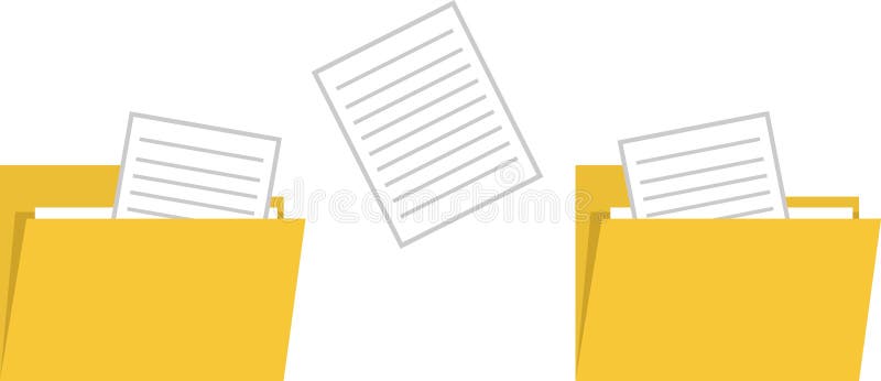 Copy Paste Transaction Pc Folder File Concept Stock Vector ...