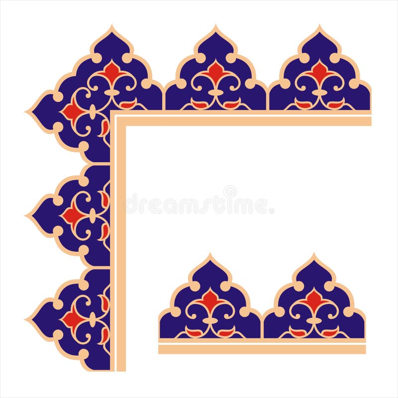 Vector Illustration of Corner and Edge Border Frame Design Elements in ...