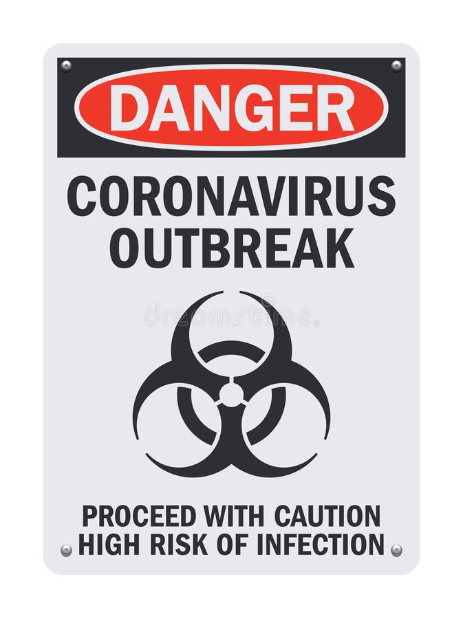Coronavirus Outbreak Danger Sign Stock Vector - Illustration of board ...
