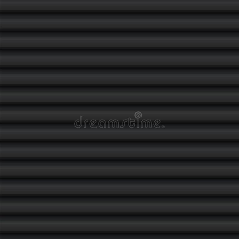 Vector Illustration of Corrugated Metal Background, Black, with ...