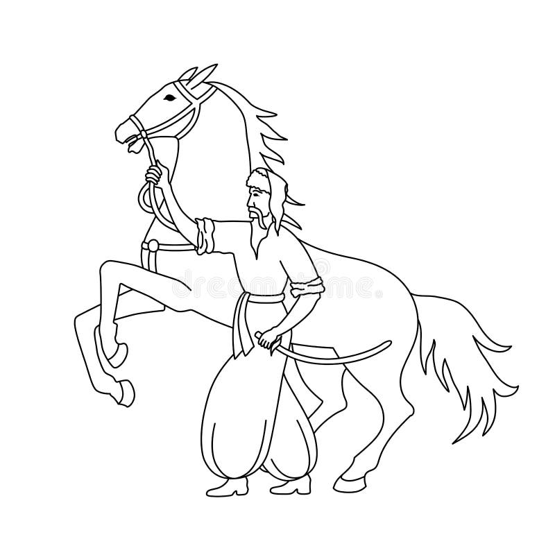 Cossack Line Drawing Stock Illustrations – 74 Cossack Line Drawing ...