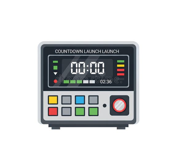Countdown Timer for Launch or Event Stock Illustration - Illustration ...
