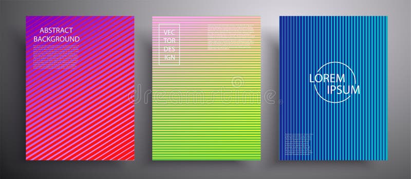 Vector Illustration of a Cover with Linear Graphic Geometric Elements ...