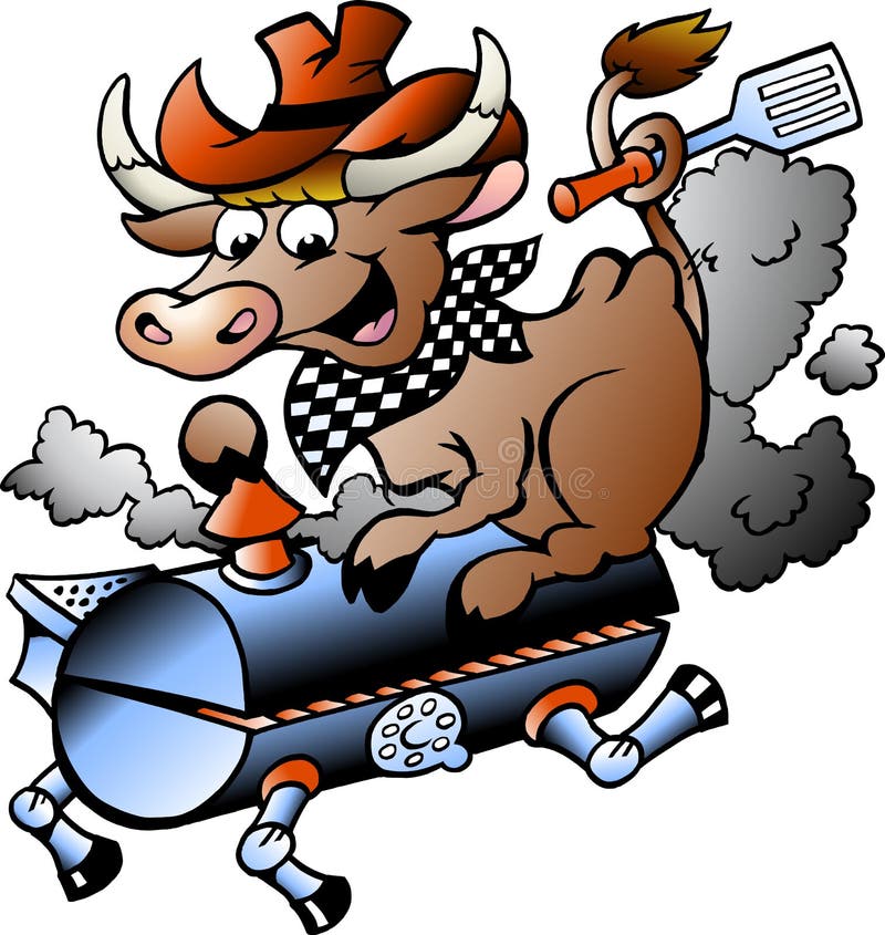 Pig riding on a BBQ barrel stock vector. Illustration of farm - 19837361