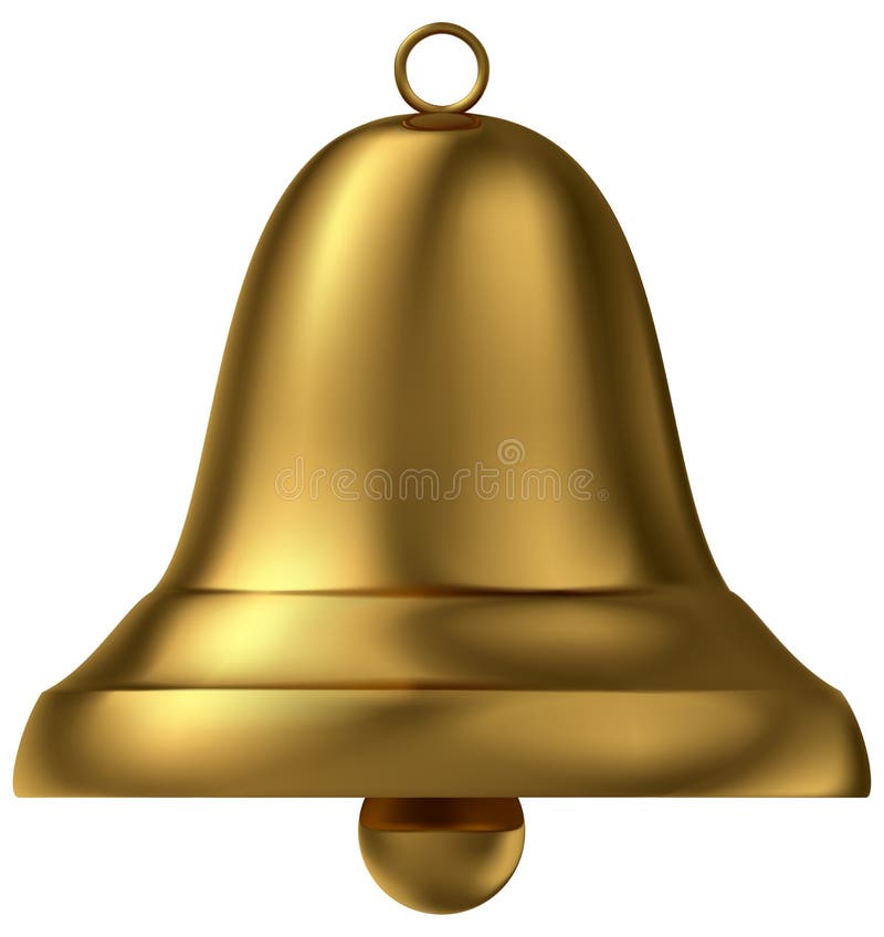 Golden bell stock vector. Illustration of golden, object - 30227284