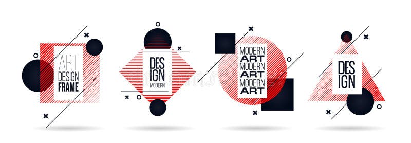 Vector Illustration Creative Modern Frames. Stylish Graphics with ...