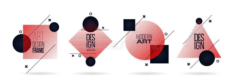 Vector Illustration Creative Modern Frames. Stylish Graphics with ...