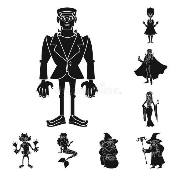 Vector Design of Creature and Devilry Symbol. Collection of Creature ...