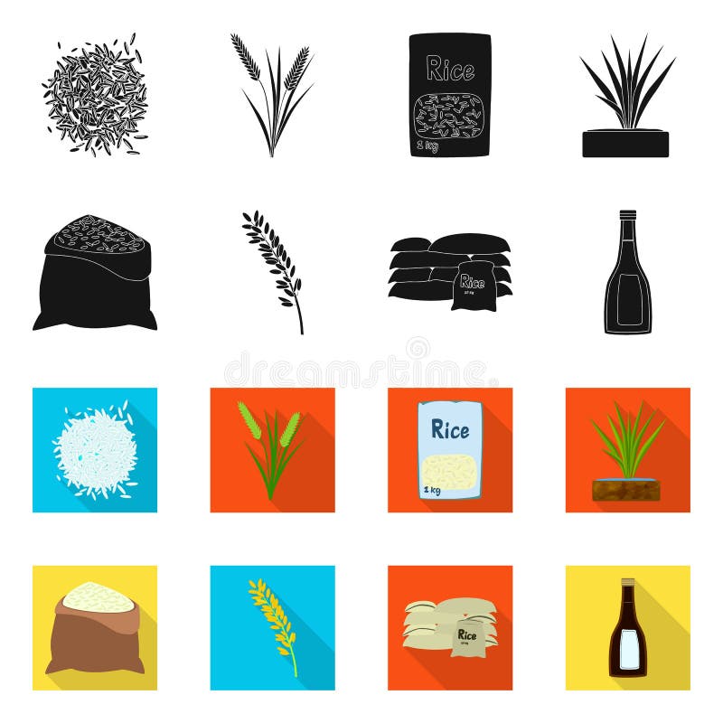 Vector Illustration of Crop and Ecological Icon. Collection of Crop and ...