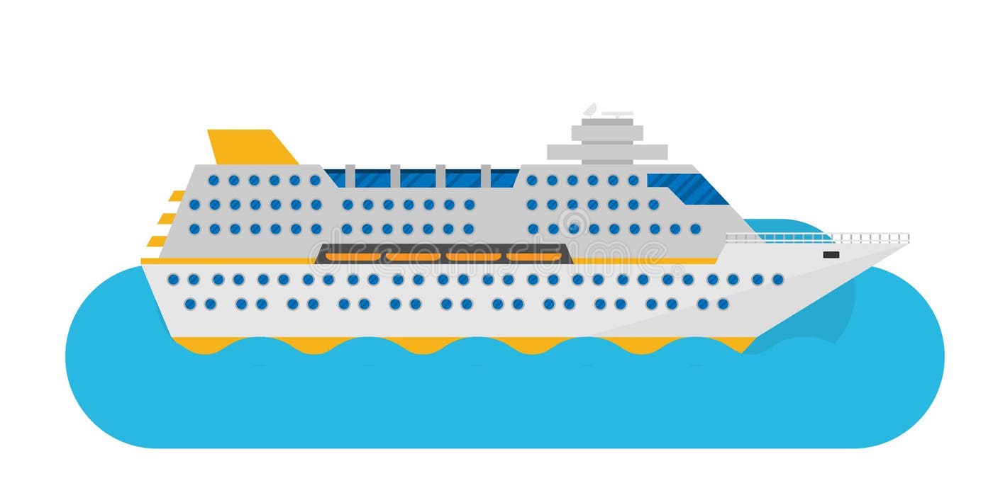 Cruise Ship Side Profile Stock Illustrations – 26 Cruise Ship Side ...