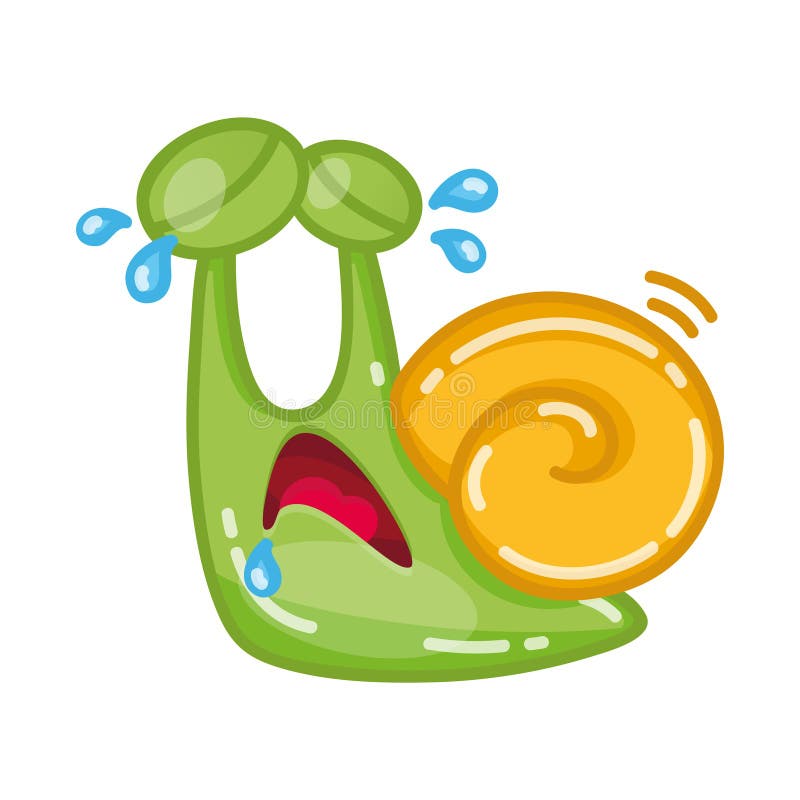 A Snail Crying, Vector or Color Illustration Stock Vector ...