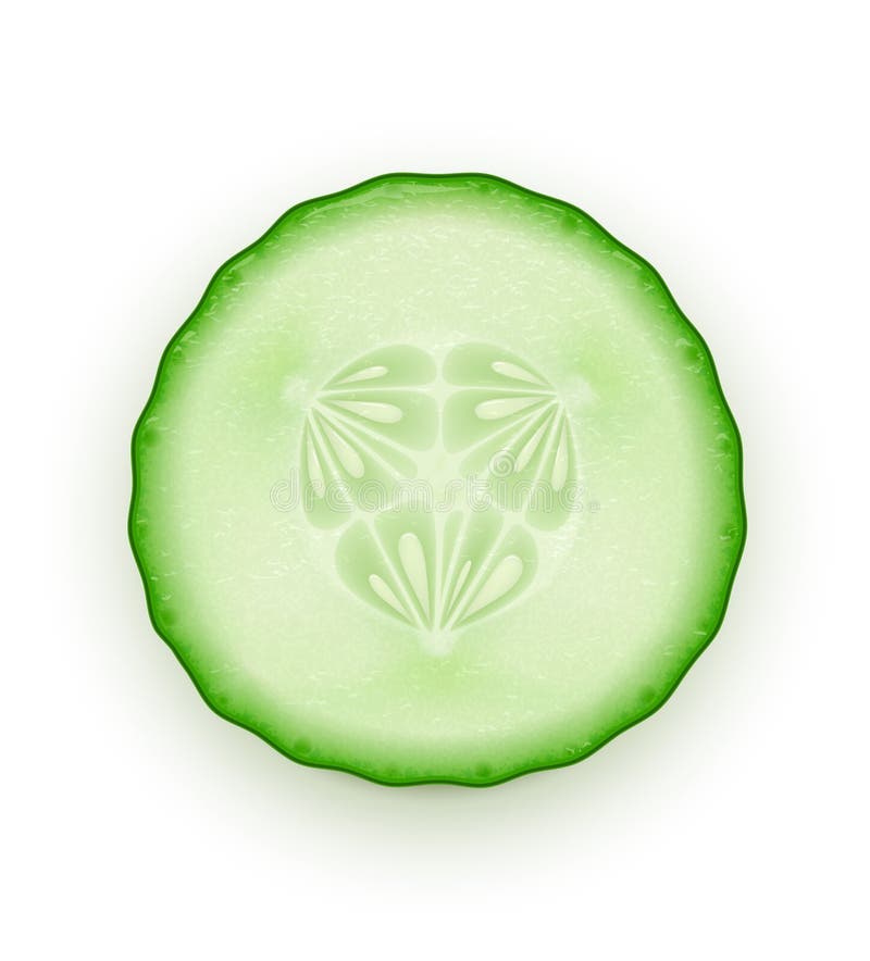 Cucumber Slice Icon Stock Vector Illustration Of Design 165677606